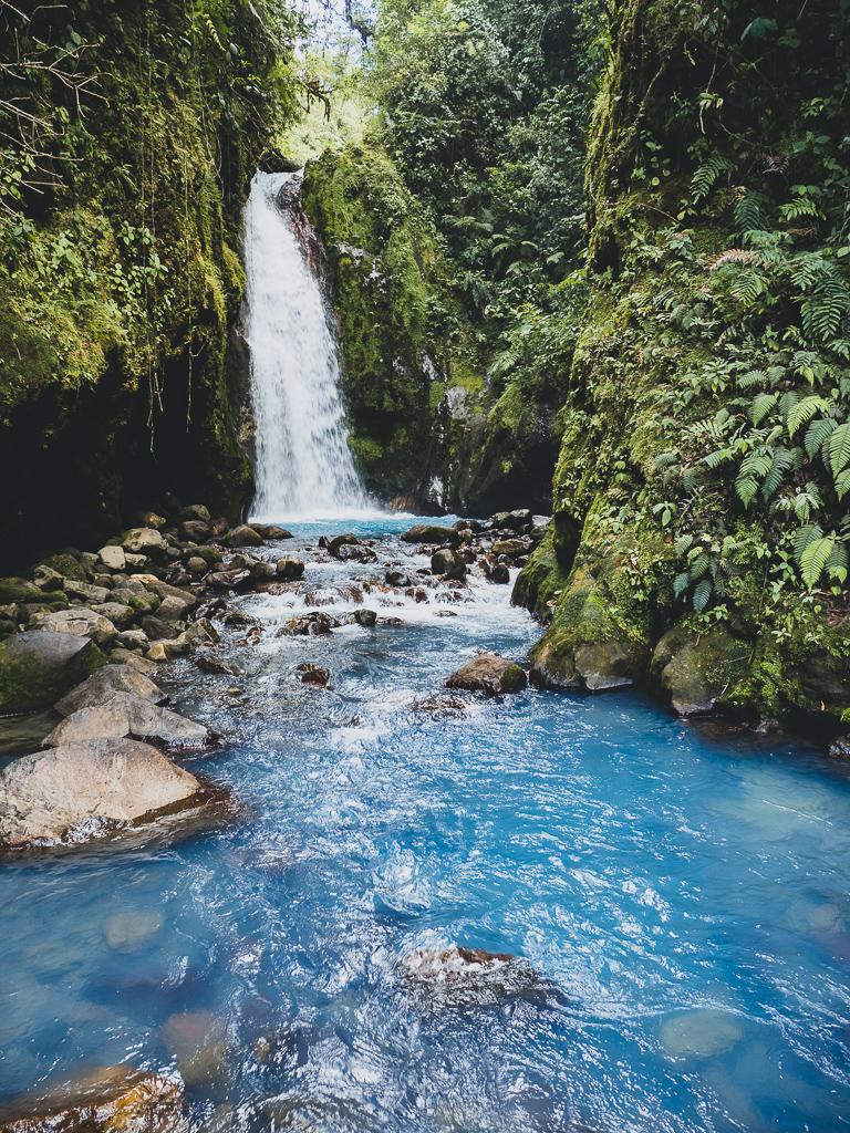 The Blue Falls Waterfalls and Catarata del Toro Waterfall in Costa Rica ...